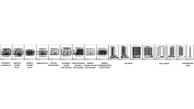 10-story Apartment Blueprint: Architectural Drawings (PDF) - Blueprint ...