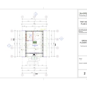 Tiny A-frame Cabin Plan, 16x16 House With Dormers, Architectural ...