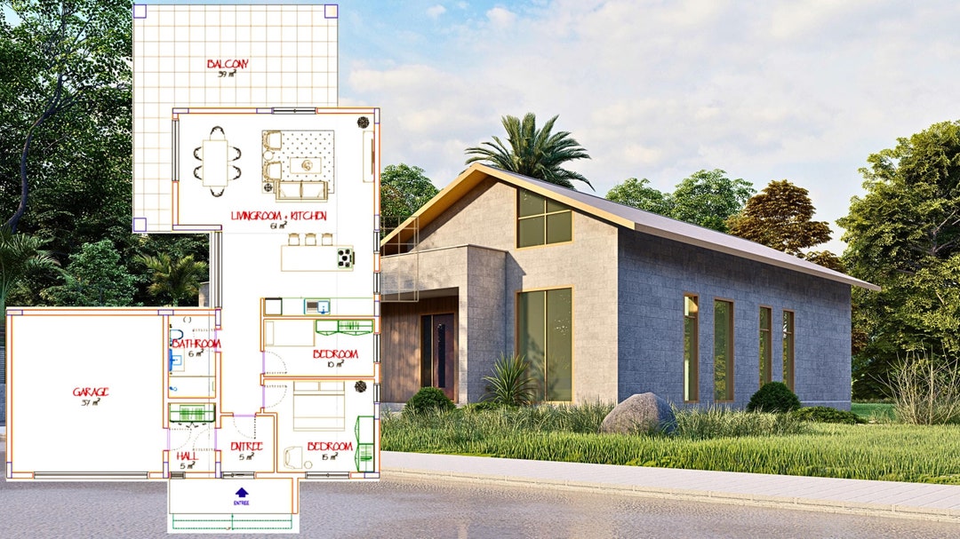 House Plan: Contemporary Farmhouse Plans, Modern Design Single Story ...