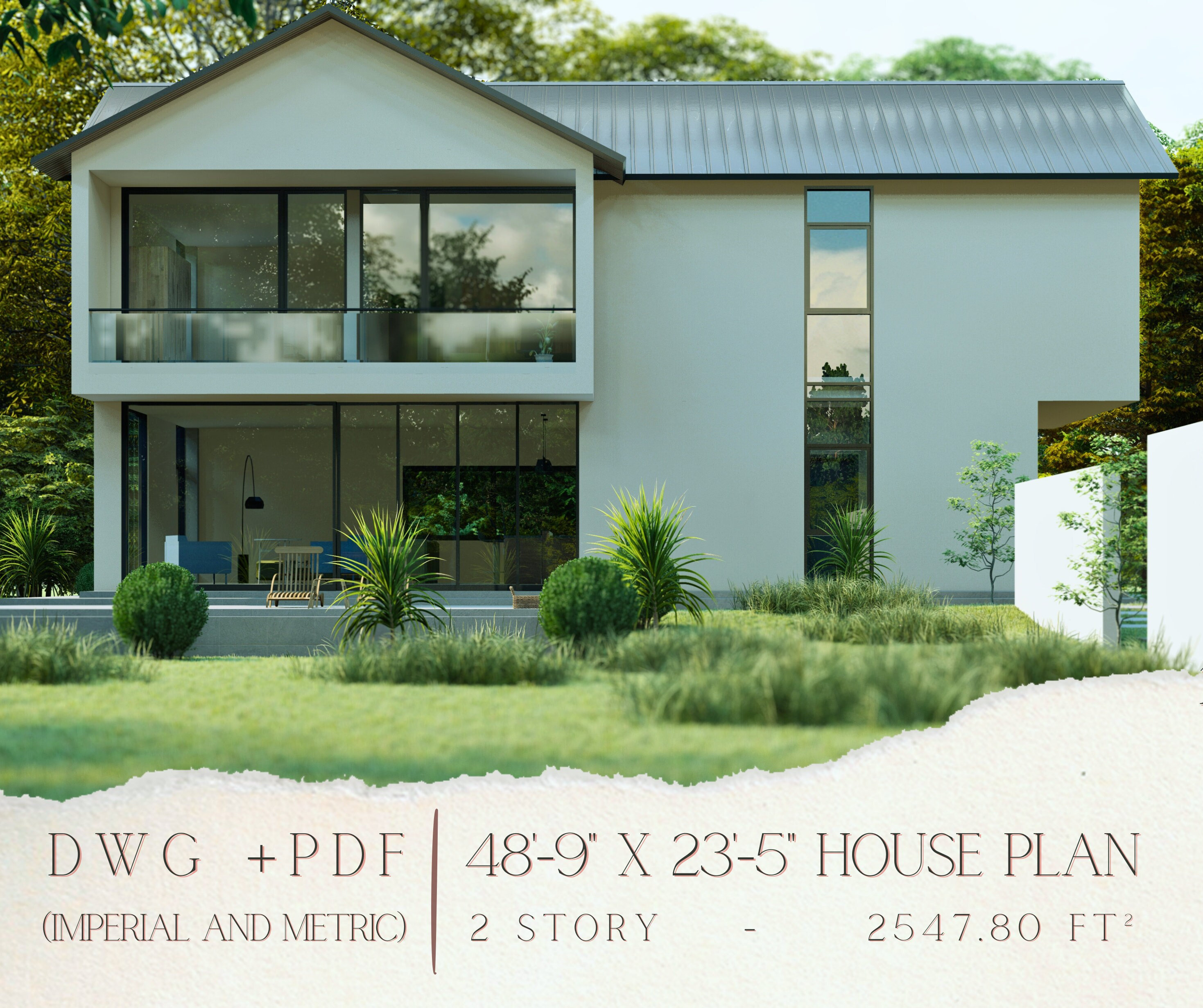 Modern Villa Plan, 3 Bedroom 1 Bathroom, Architectural House Plan ...