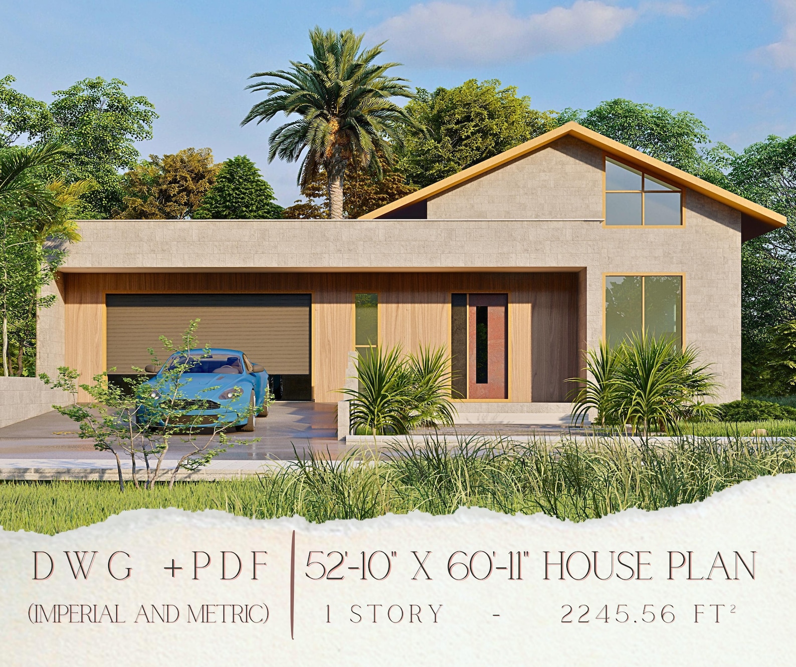 House Plan: Contemporary Farmhouse Plans, Modern Design Single Story ...