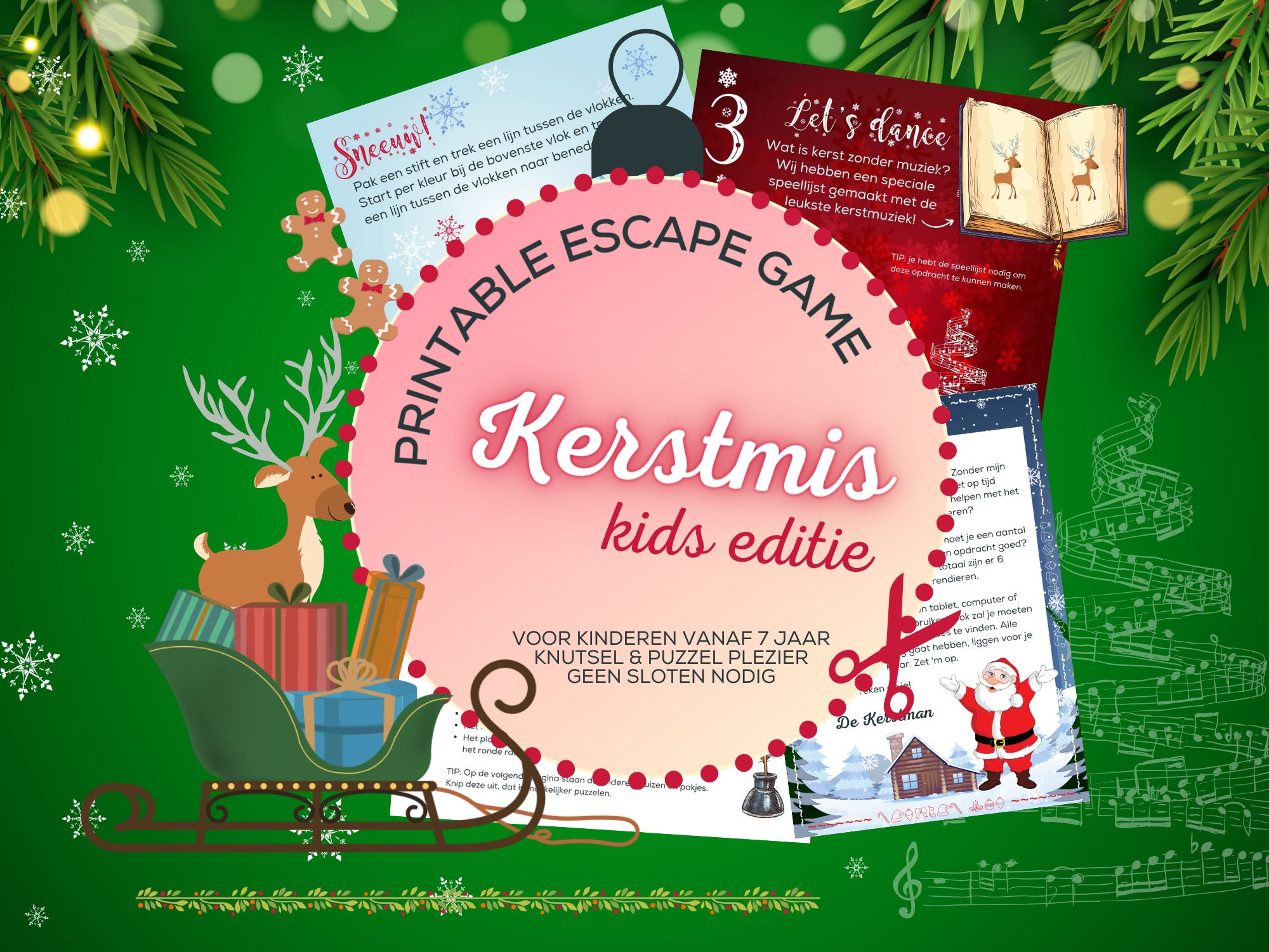 Escapegame voor kids kerstmis | Thuis escaperoom kinderen | DIY spel ...