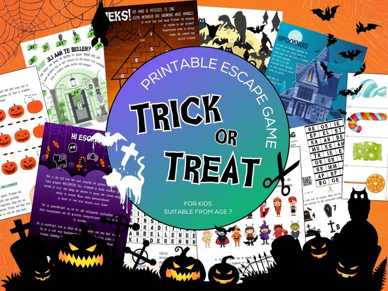 Escape Room Game Halloween for Kids | DIY Escape Room Printable ...