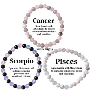 Zodiac Crystal Bracelets for Healing Love Grounding Scorpio Libra ...