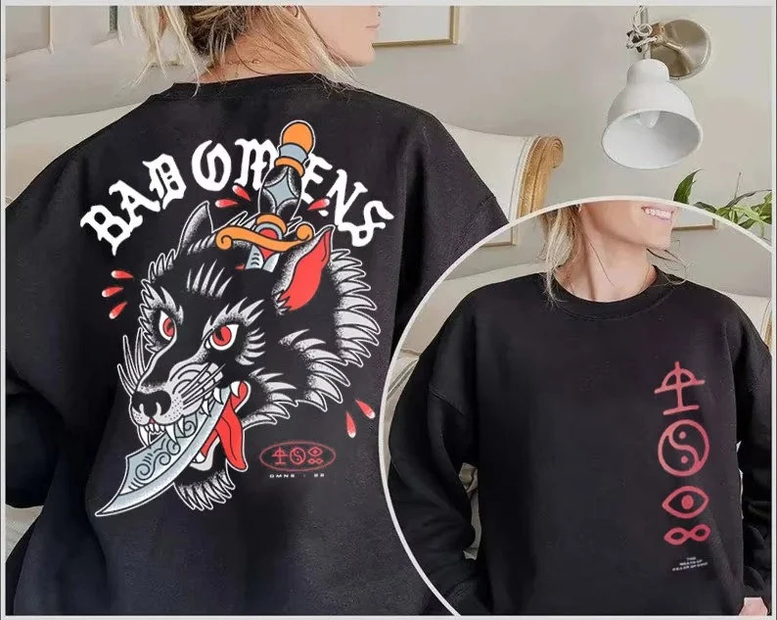 Bad Omens Band Wolf Dagger 2023 Shirt, A Tour Of The Concrete Jungle Tour 2022 2023, Bad Omens ...