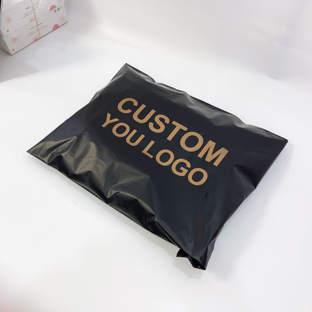50-100pcs Custom Black Mailing Bag, Biodegradable Poly Mailer, Courier ...