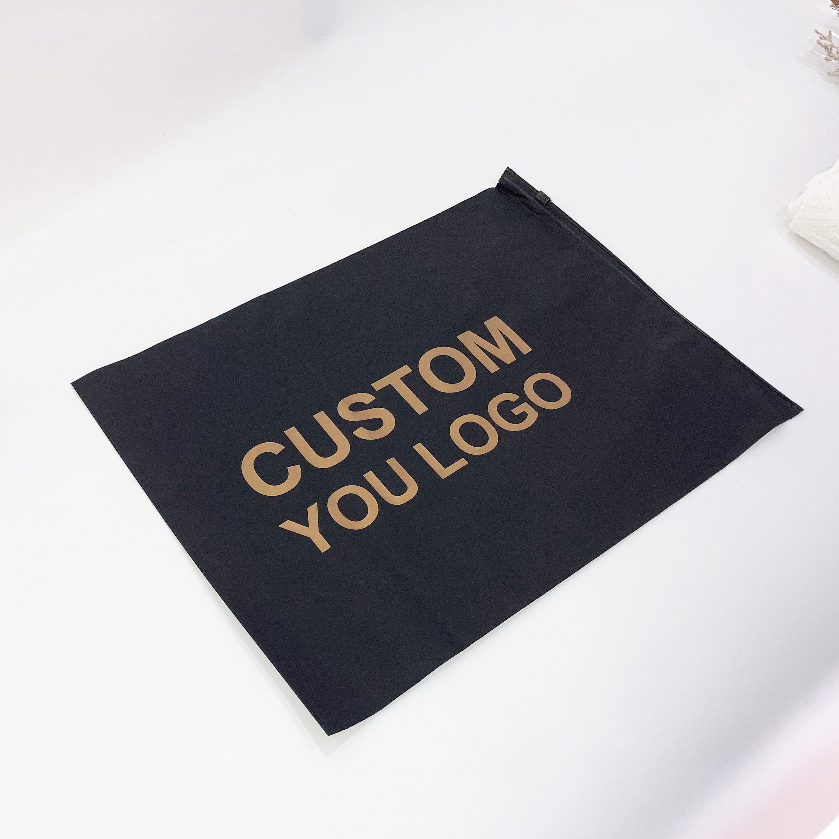 50pcs Custom Black Zipper Bags Custom Zipper Bag ,black Zipper Bag ...