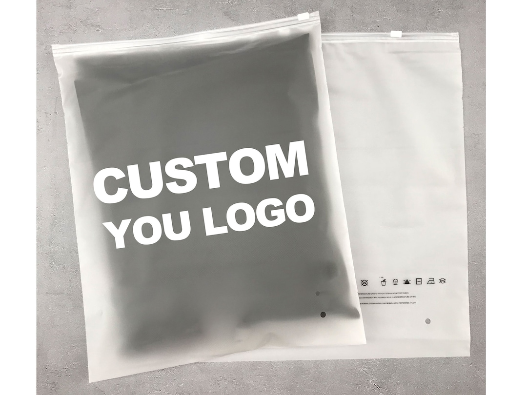 50 500pcs Customize Frosted Zipper Bagsgarment Bagsmailing Etsy