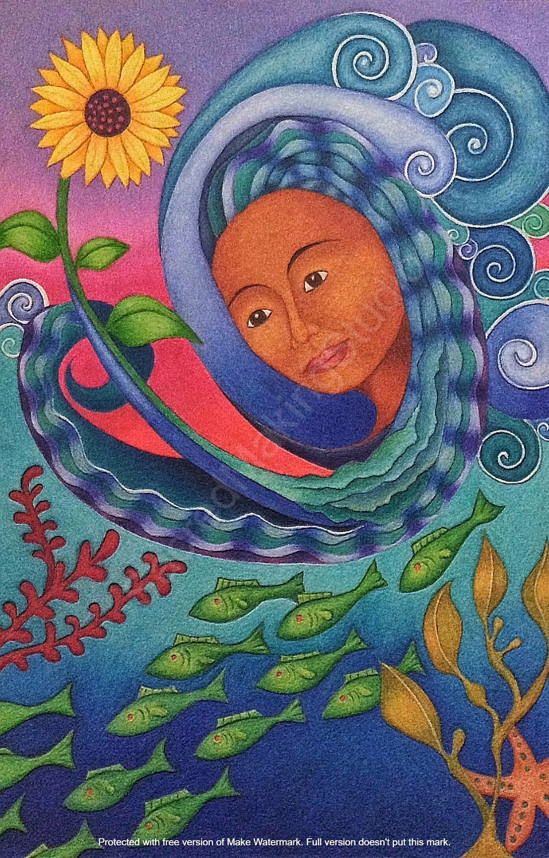 Water Goddess Card Etsy water-goddess-card-etsy
