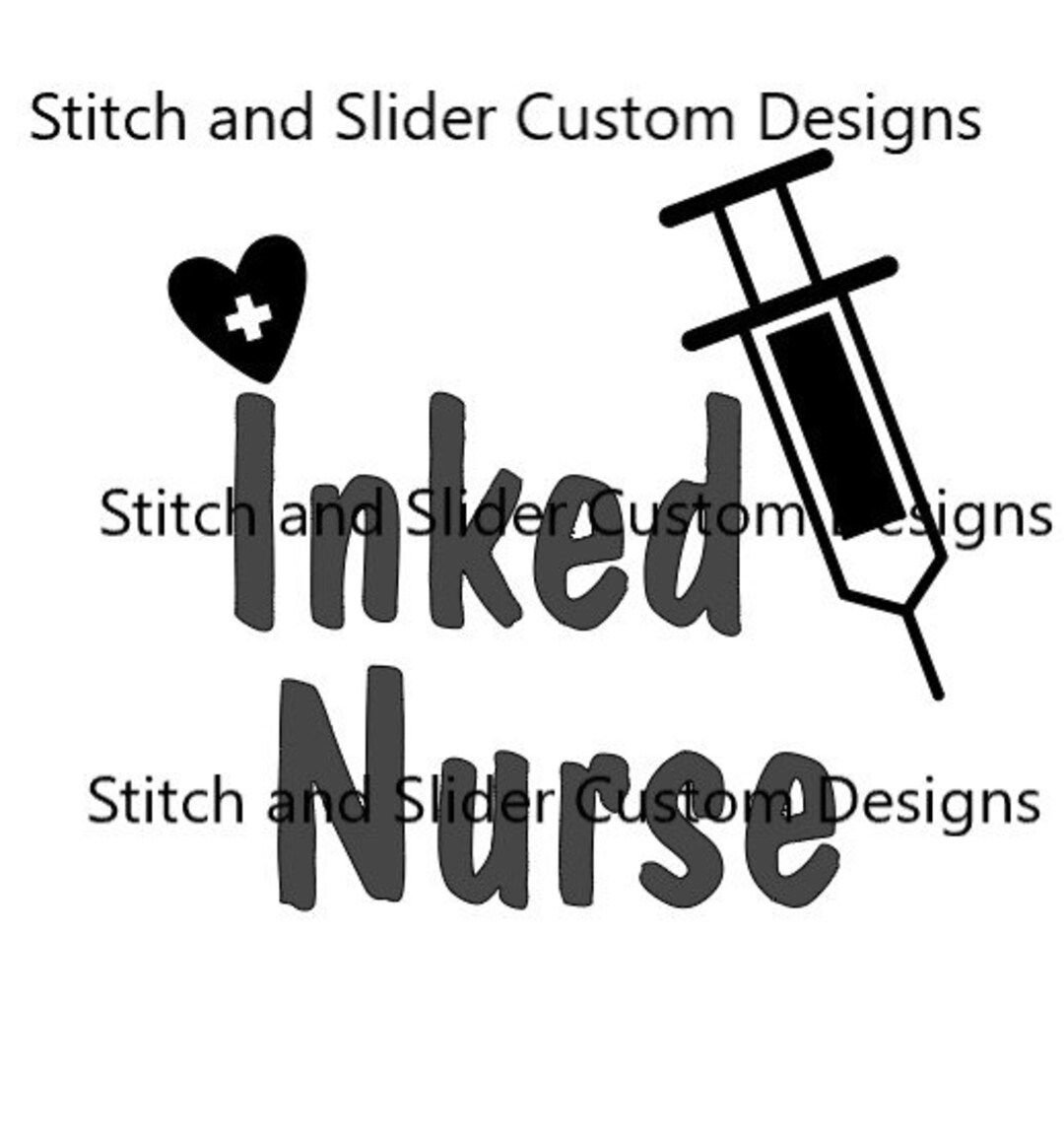 Inked Nurse SVG PNG JPG Cut File Silhouette File Cricut - Etsy