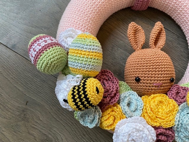 Crochetpattern Easter Wreath / Crochet Pattern Easter Wreath - Etsy