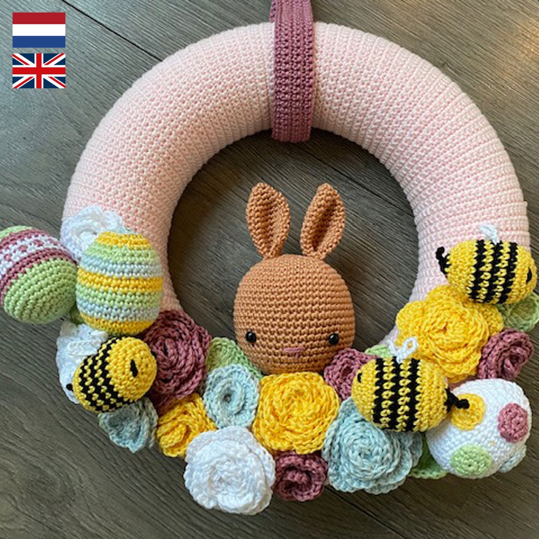 Crochetpattern Easter Wreath / Crochet Pattern Easter Wreath - Etsy