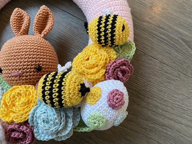 Crochetpattern Easter Wreath / Crochet Pattern Easter Wreath - Etsy