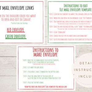 Christmas Elf Mail Envelope Template Editable, Customizable, Christmas ...
