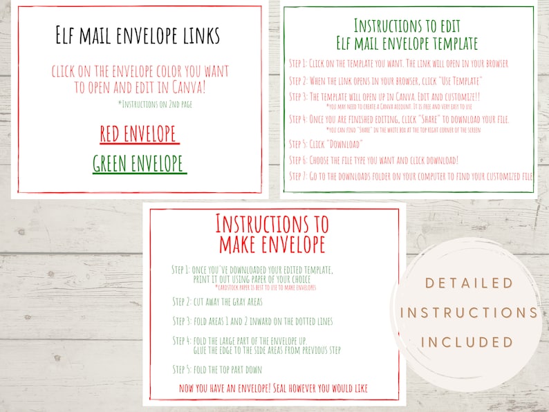 Christmas Elf Mail Envelope Template Editable, Customizable, Christmas ...
