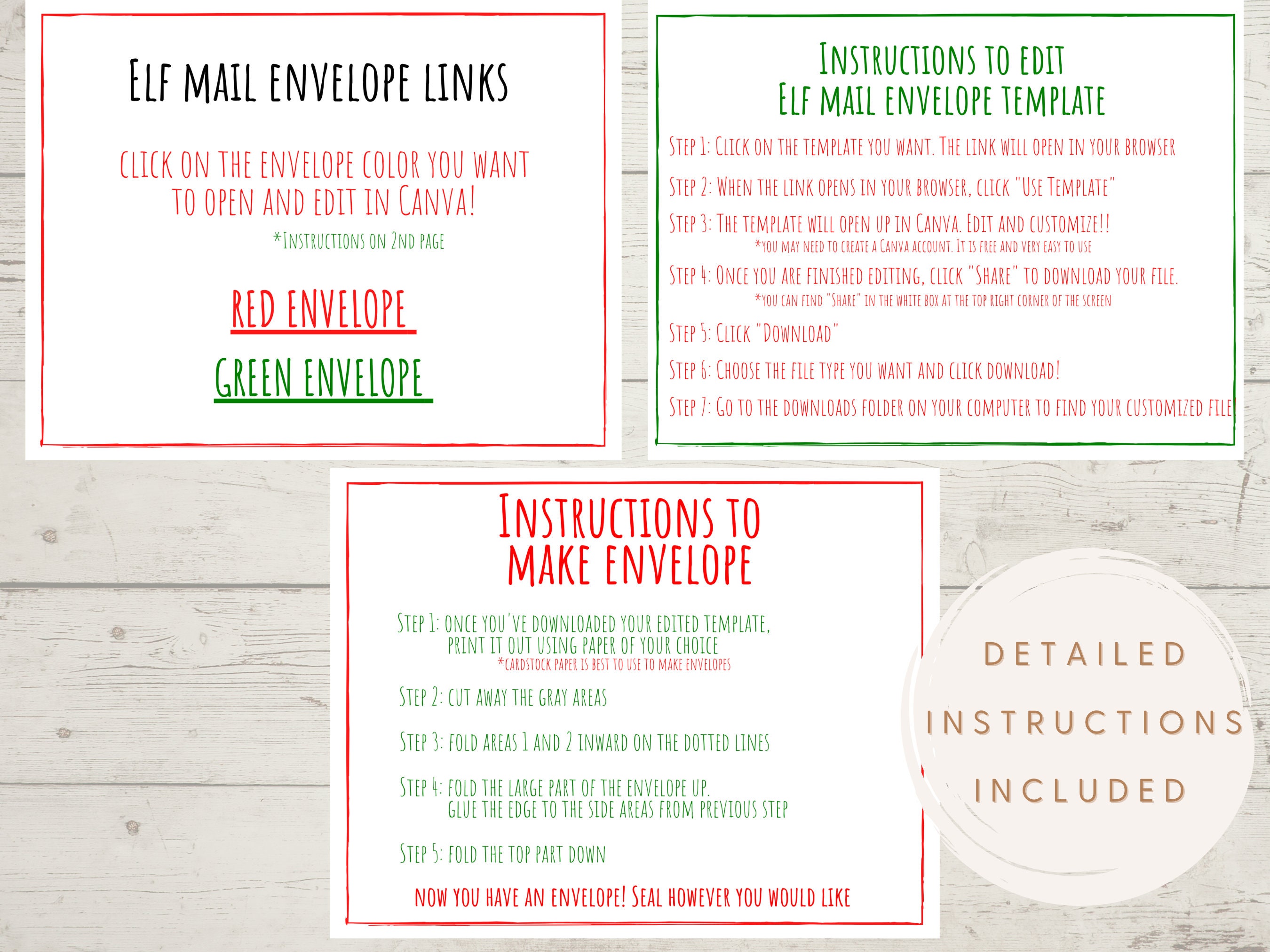 Christmas Elf Mail Envelope Template Editable, Customizable, Christmas ...