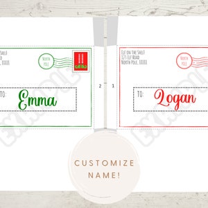 Christmas Elf Mail and Envelope Template, EARLY ARRIVAL, Editable ...