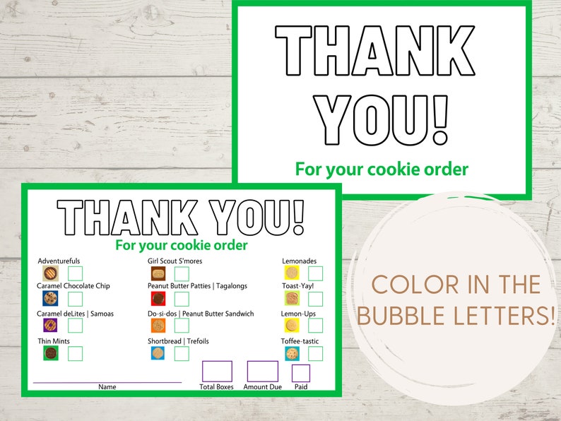 Girl Scouts Thank You Card Printable - Etsy