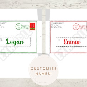 Christmas Elf Mail Envelope Template Editable, Customizable, Christmas ...