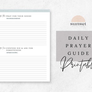 Printable Prayer Journal, the Lord's Prayer Guide, Printable Daily ...
