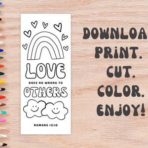 Printable Christian Bookmark, Color Your Own Bible Verse Bookmark for ...