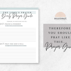 Printable Prayer Journal, the Lord's Prayer Guide, Printable Daily ...