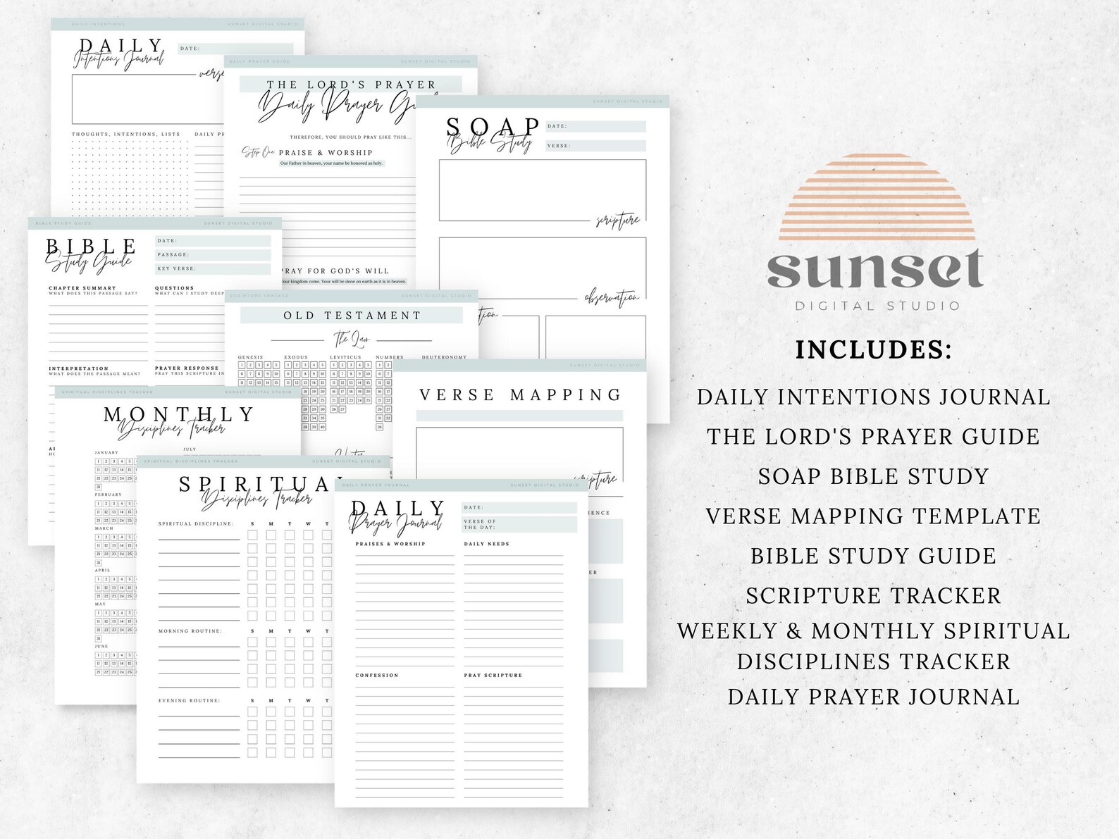 Printable Bible Study Guide, Complete Bible Study Template, Printable ...