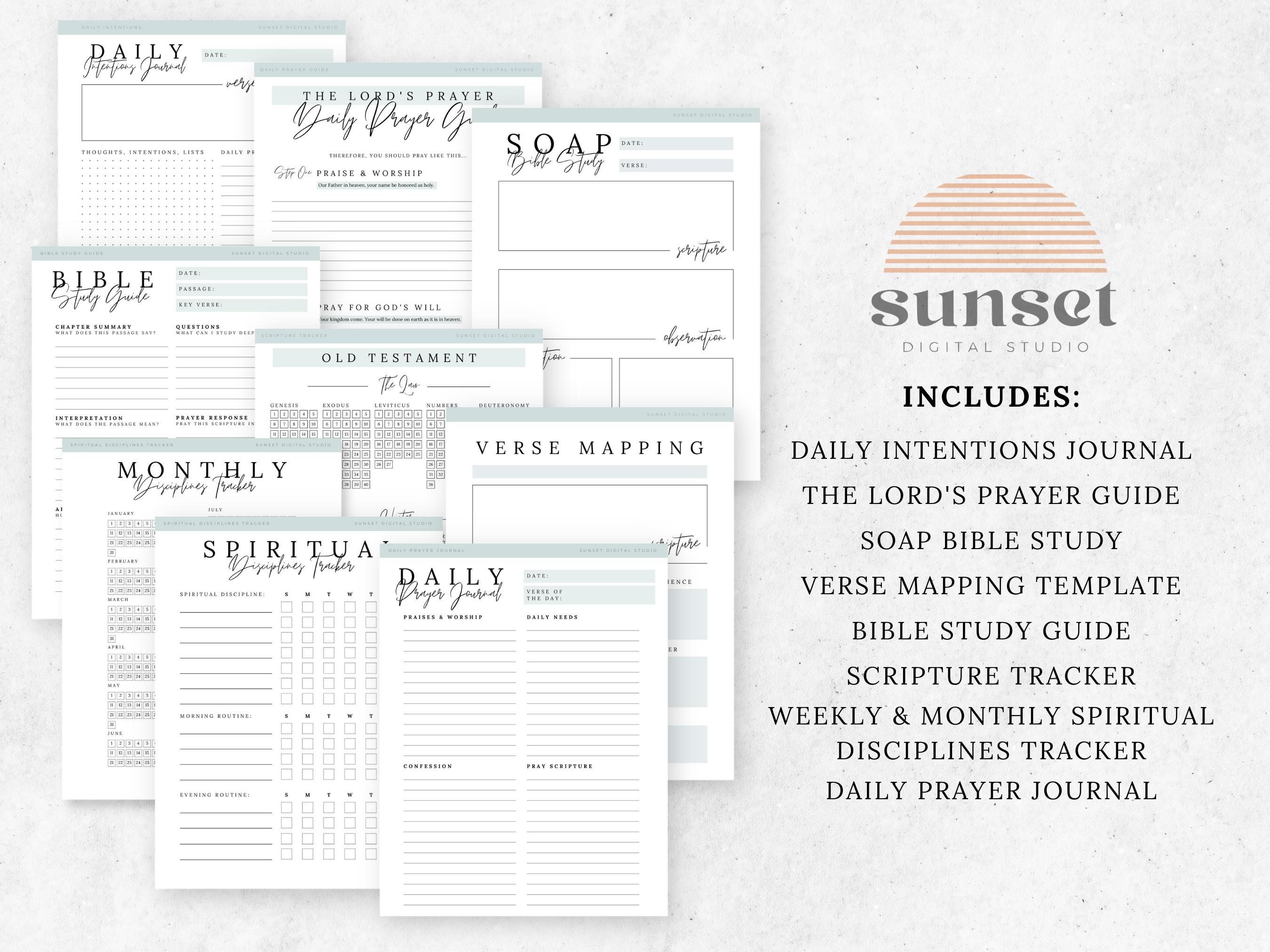 Printable Bible Study Guide Complete Bible Study Template Printable