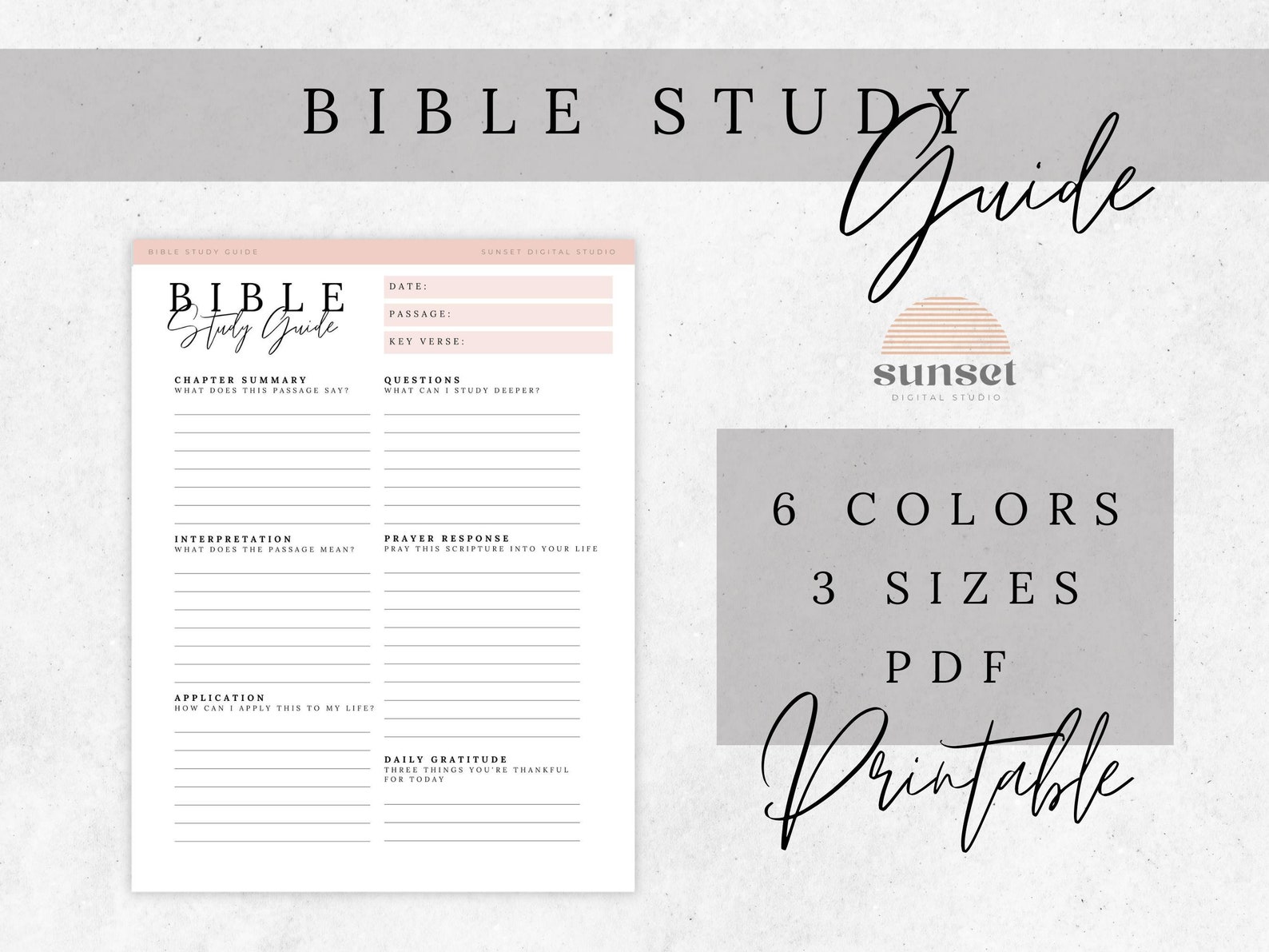 Bible Study Guide, Printable Bible Study, Christian Bible Study ...