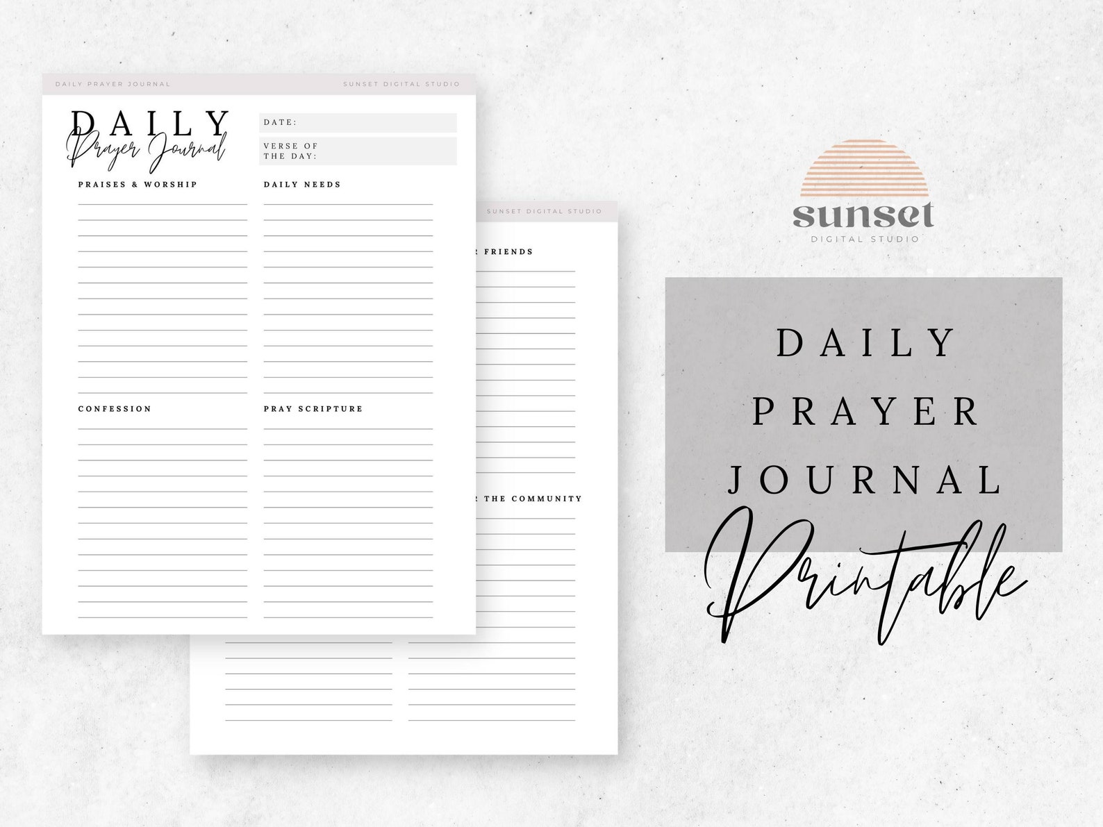 Daily Prayer Journal, Printable Christian Prayer Journal, Prayer ...