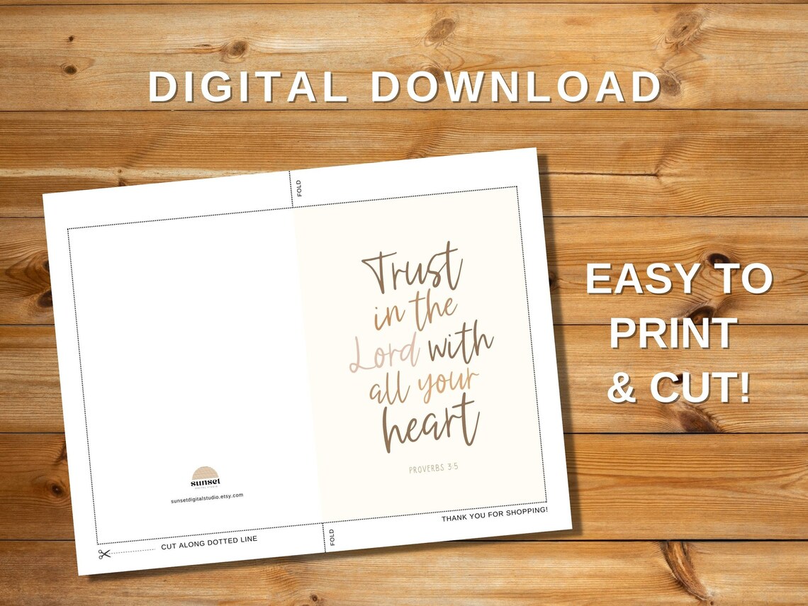 Printable Thinking of You Card, Printable Christian Card for Friend, Bible Verse Card for ...