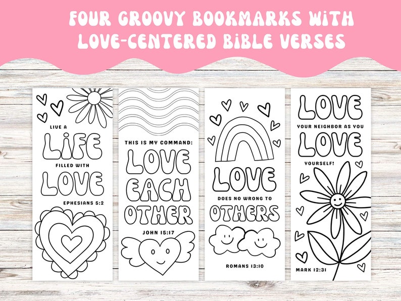 Printable Christian Bookmark, Color Your Own Bible Verse Bookmark for ...
