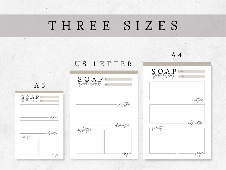 Printable SOAP Bible Study Template, Bible Study Guide, Printable ...