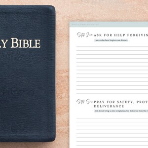 Printable Prayer Journal, the Lord's Prayer Guide, Printable Daily ...