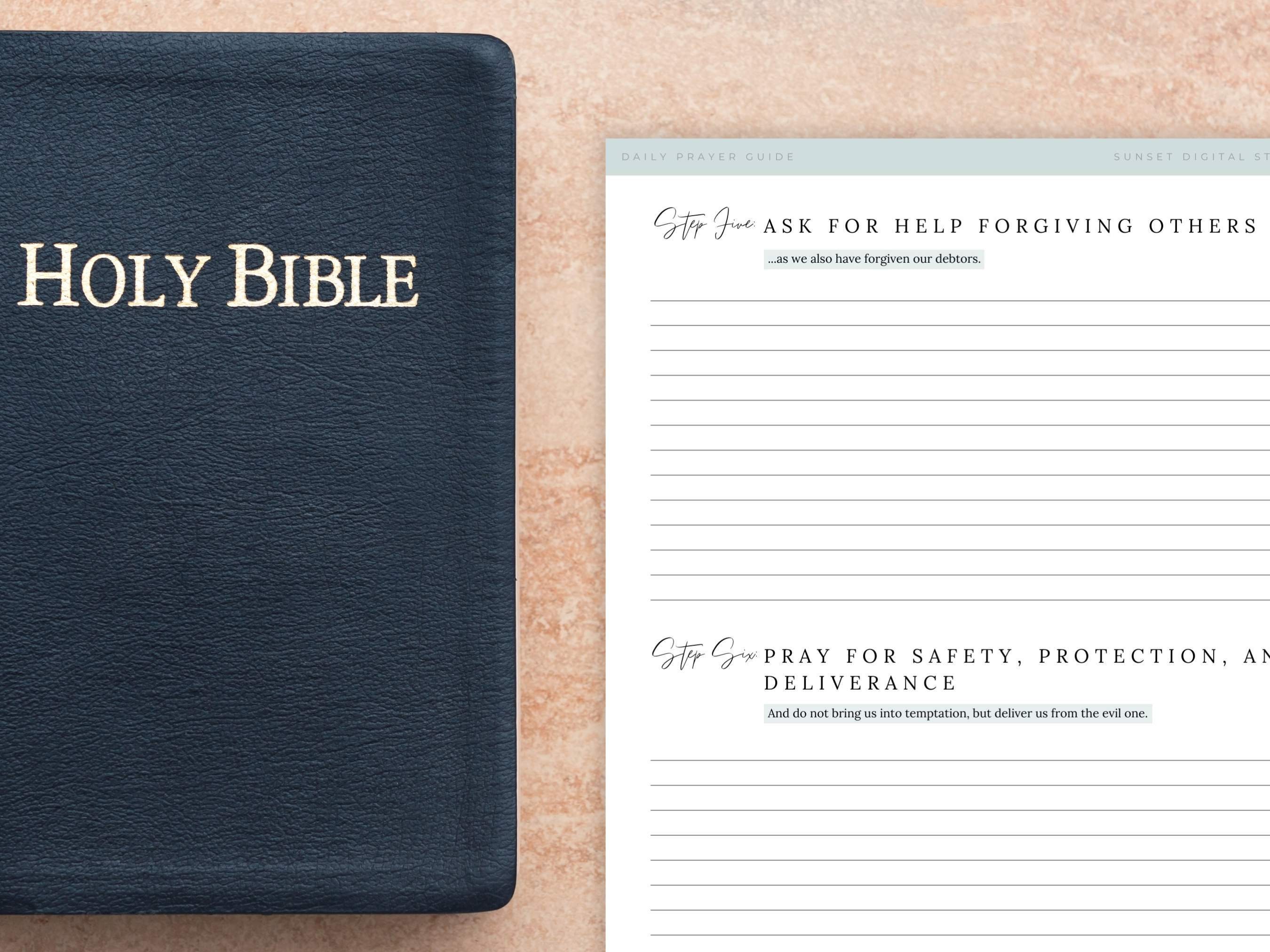 Printable Prayer Journal, the Lord's Prayer Guide, Printable Daily ...