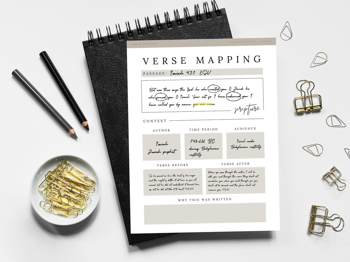 Printable Bible Study Guide, Complete Bible Study Template, Printable ...