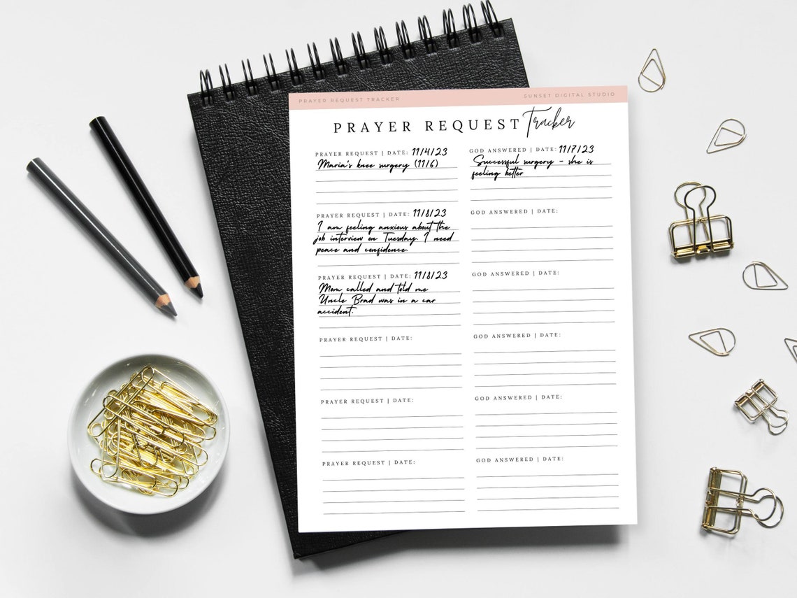 Daily Prayer Journal, Printable Christian Prayer Journal, Prayer ...