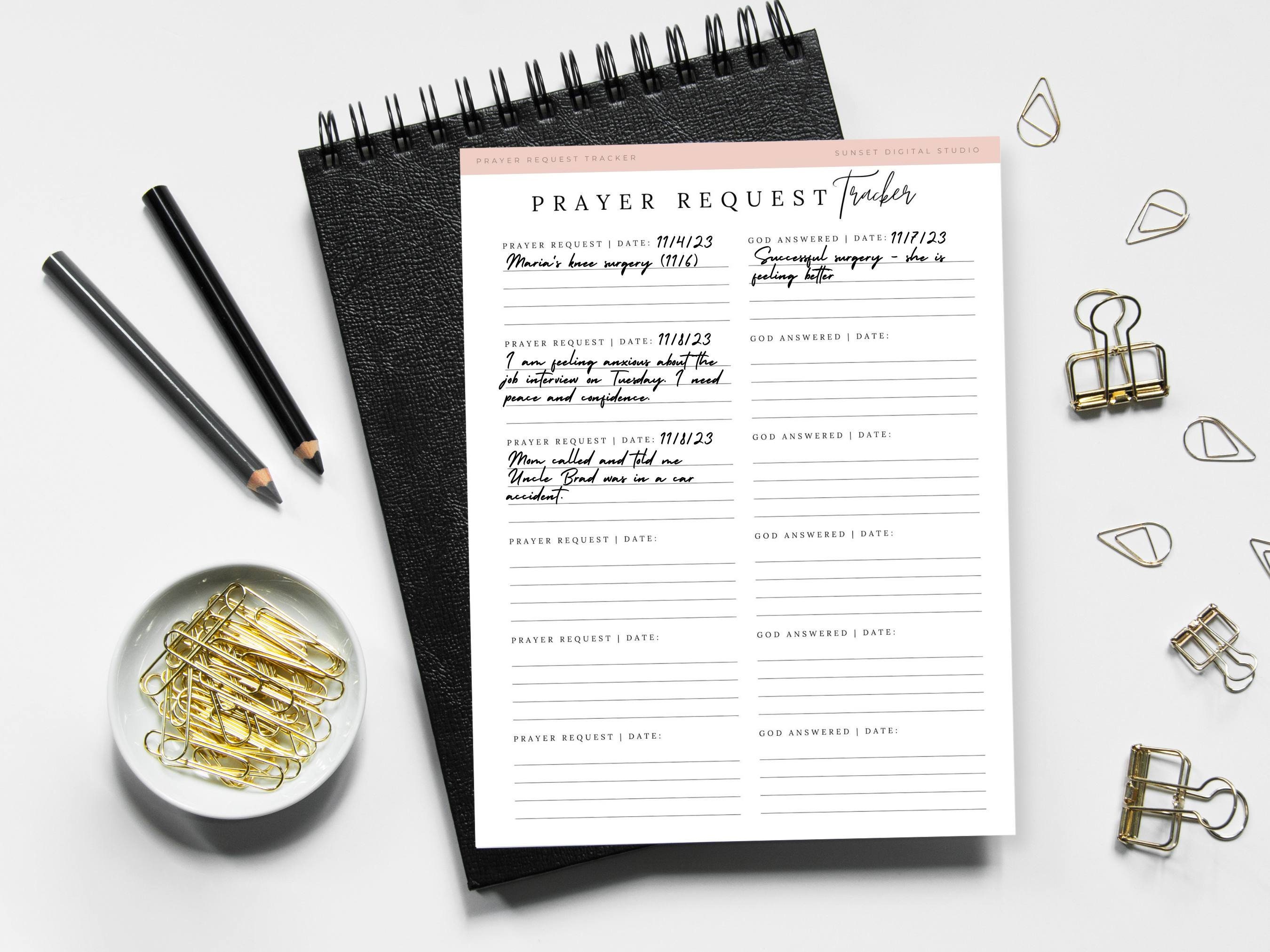 Daily Prayer Journal, Printable Christian Prayer Journal, Prayer ...
