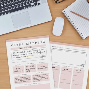 Bible Verse Mapping Printable Template, Bible Study Guide, Printable ...