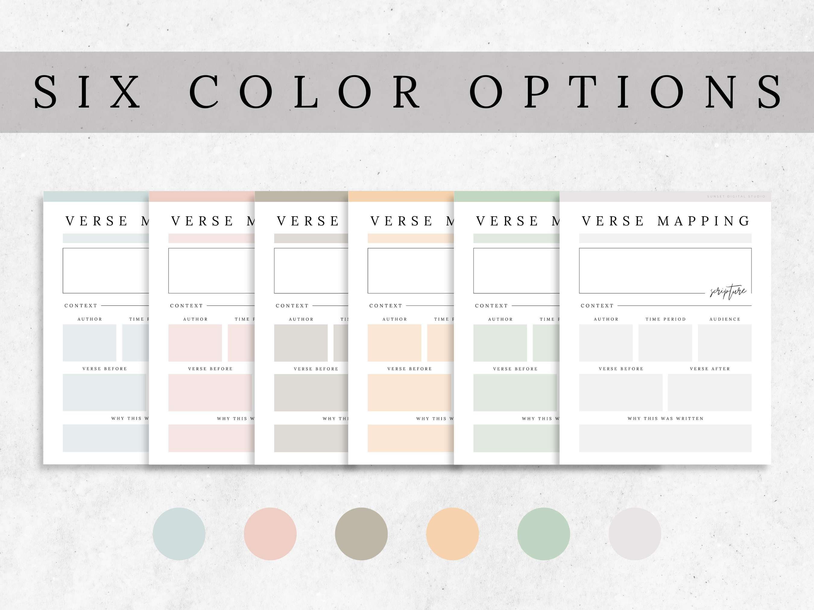 Bible Verse Mapping Printable Template, Bible Study Guide, Printable ...