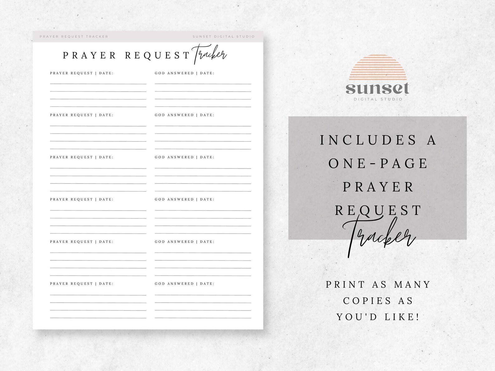 Daily Prayer Journal, Printable Christian Prayer Journal, Prayer ...