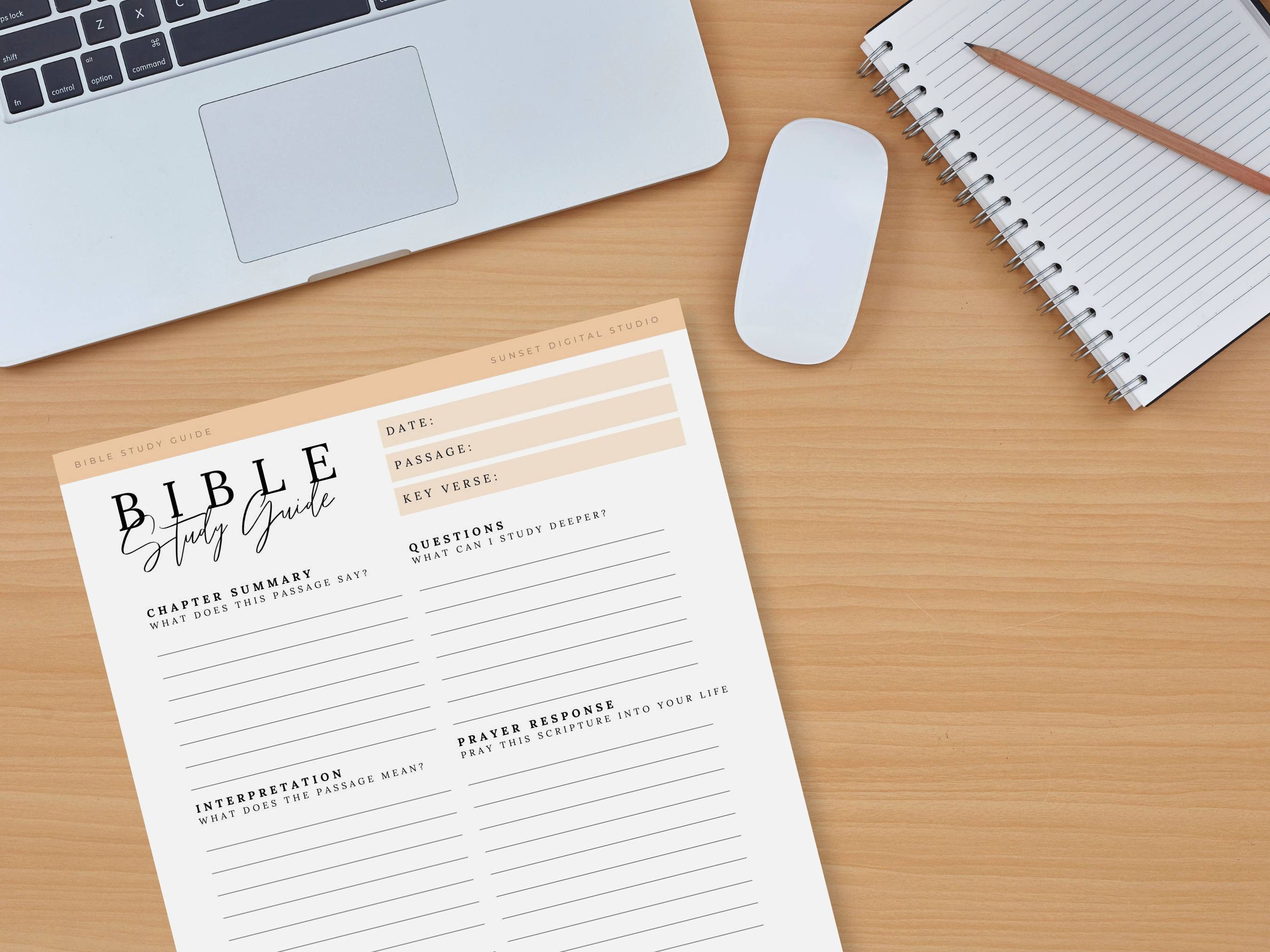 Bible Study Guide, Printable Bible Study, Christian Bible Study ...