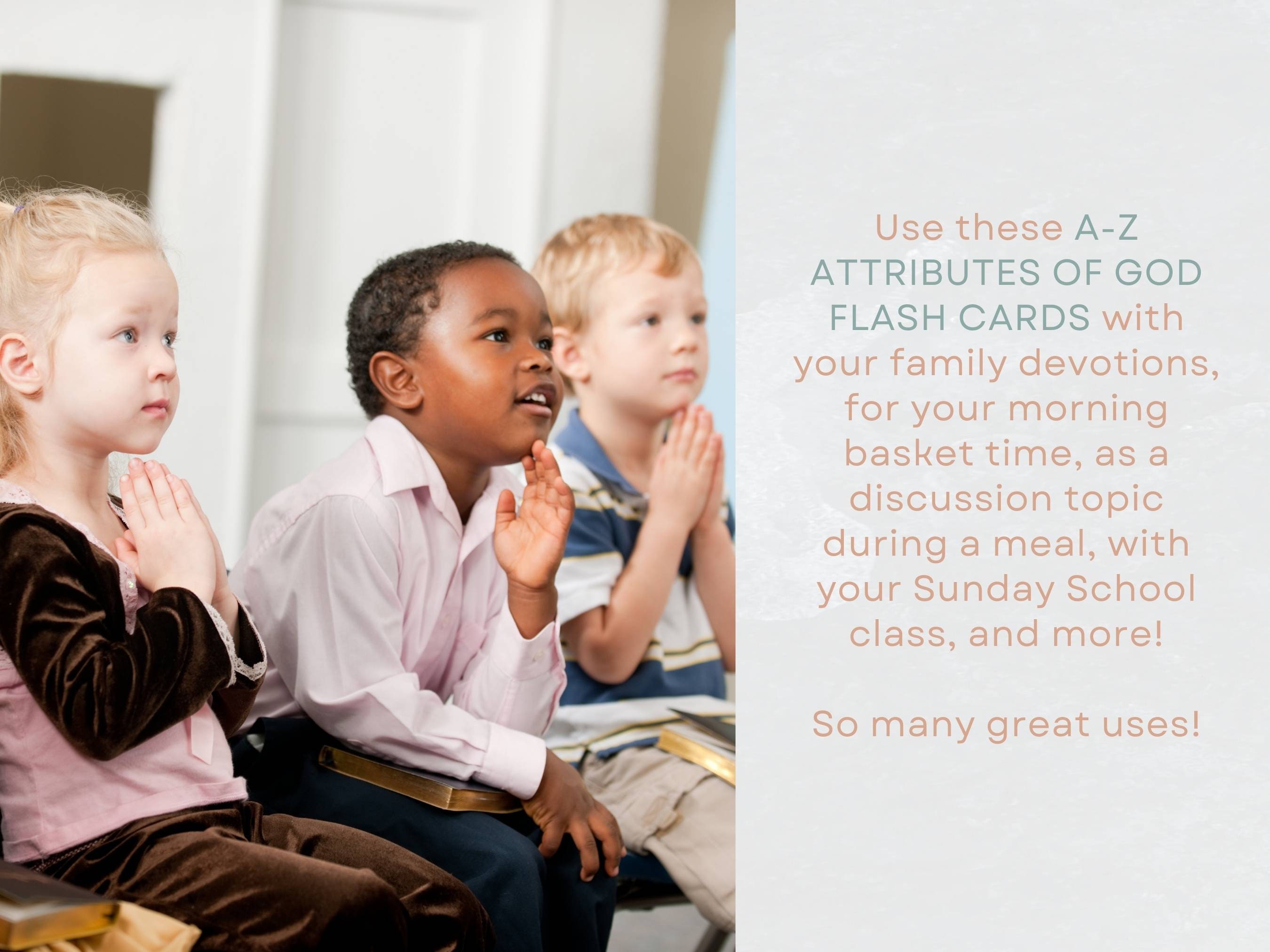 Boho ABC Attributes of God Flashcards, Printable Character of God Cards ...