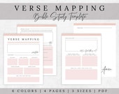 Bible Verse Mapping Printable Template Bible Study Guide - Etsy