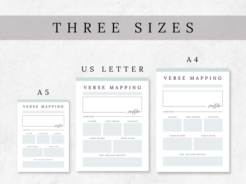 Bible Verse Mapping Printable Template Bible Study Guide - Etsy