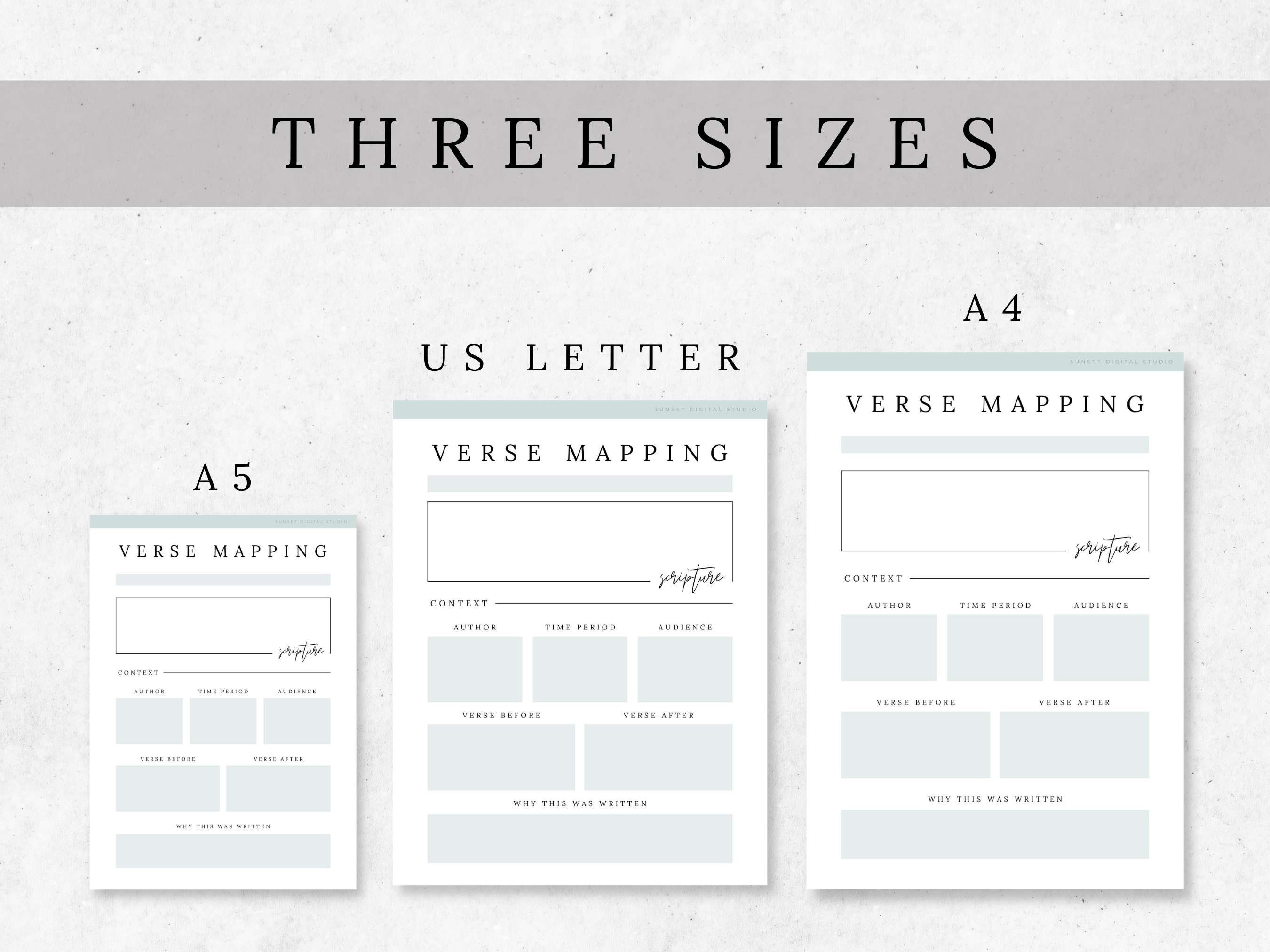 Bible Verse Mapping Printable Template, Bible Study Guide, Printable ...