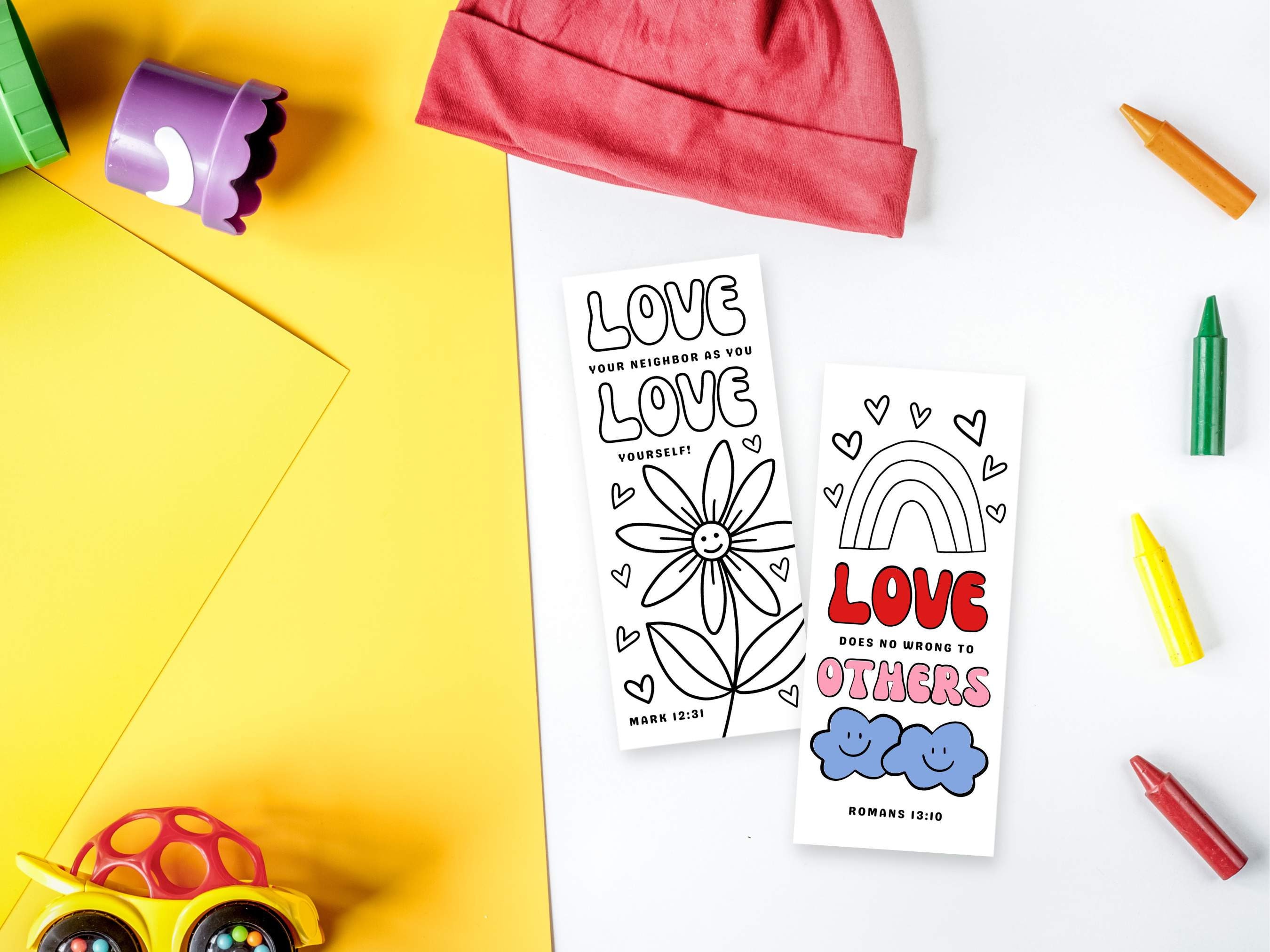 Printable Christian Bookmark, Color Your Own Bible Verse Bookmark for ...