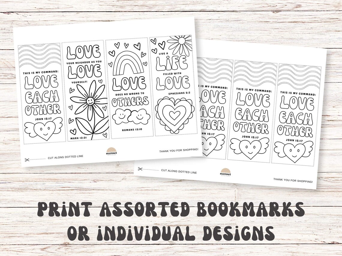 Printable Christian Bookmark, Color Your Own Bible Verse Bookmark for ...