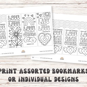 Printable Christian Bookmark, Color Your Own Bible Verse Bookmark for ...