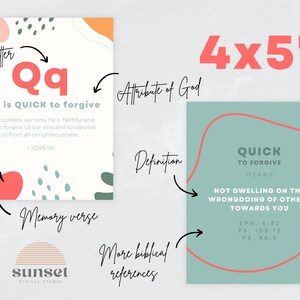 ABC Attributes of God Flashcards, Printable Character of God Cards, A-Z ...